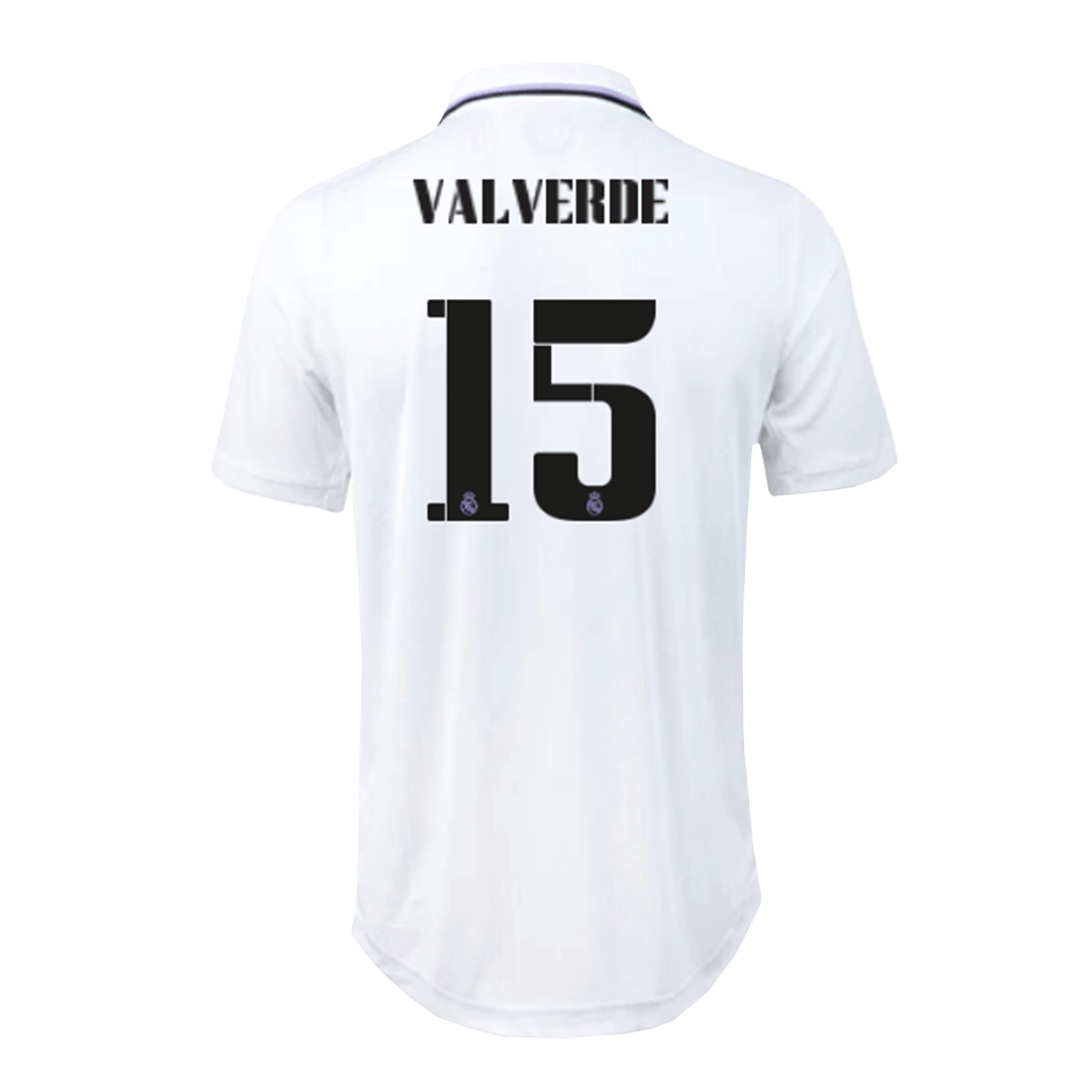 Authentic VALVERDE #15 Real Madrid Football Shirt Home 2022/23
