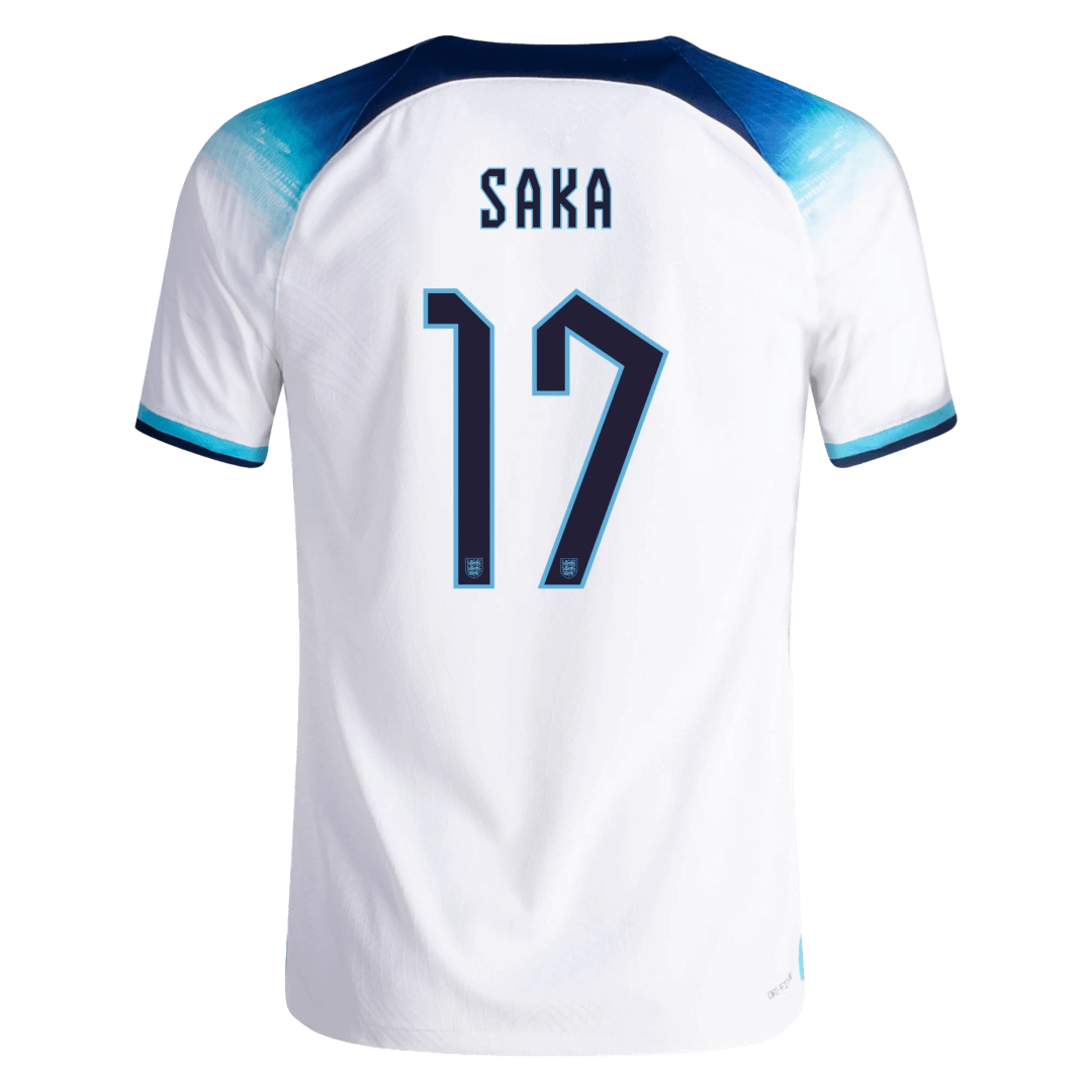 Authentic SAKA #17 England Football Shirt Home 2022
